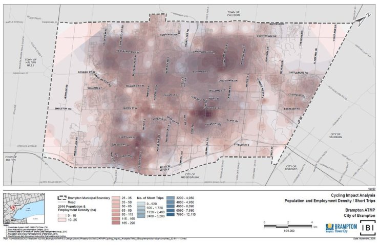 Density Map of Brampton – The Brampton Bruin